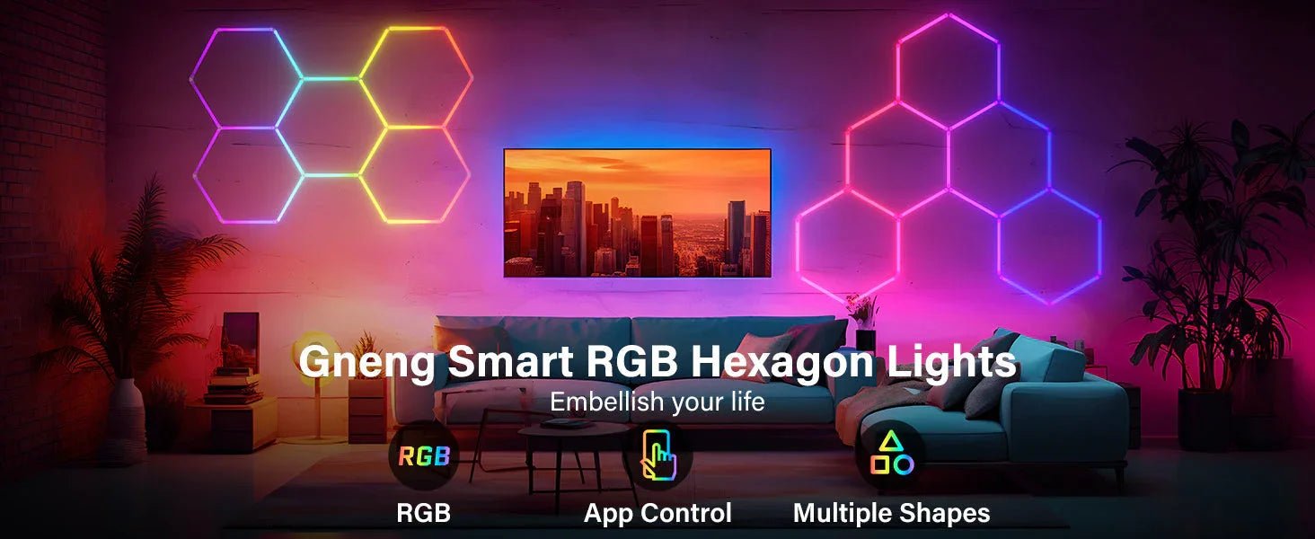 RGB Hexagon Lights for Garage, Gaming & Gyms | Hexspace Australia
