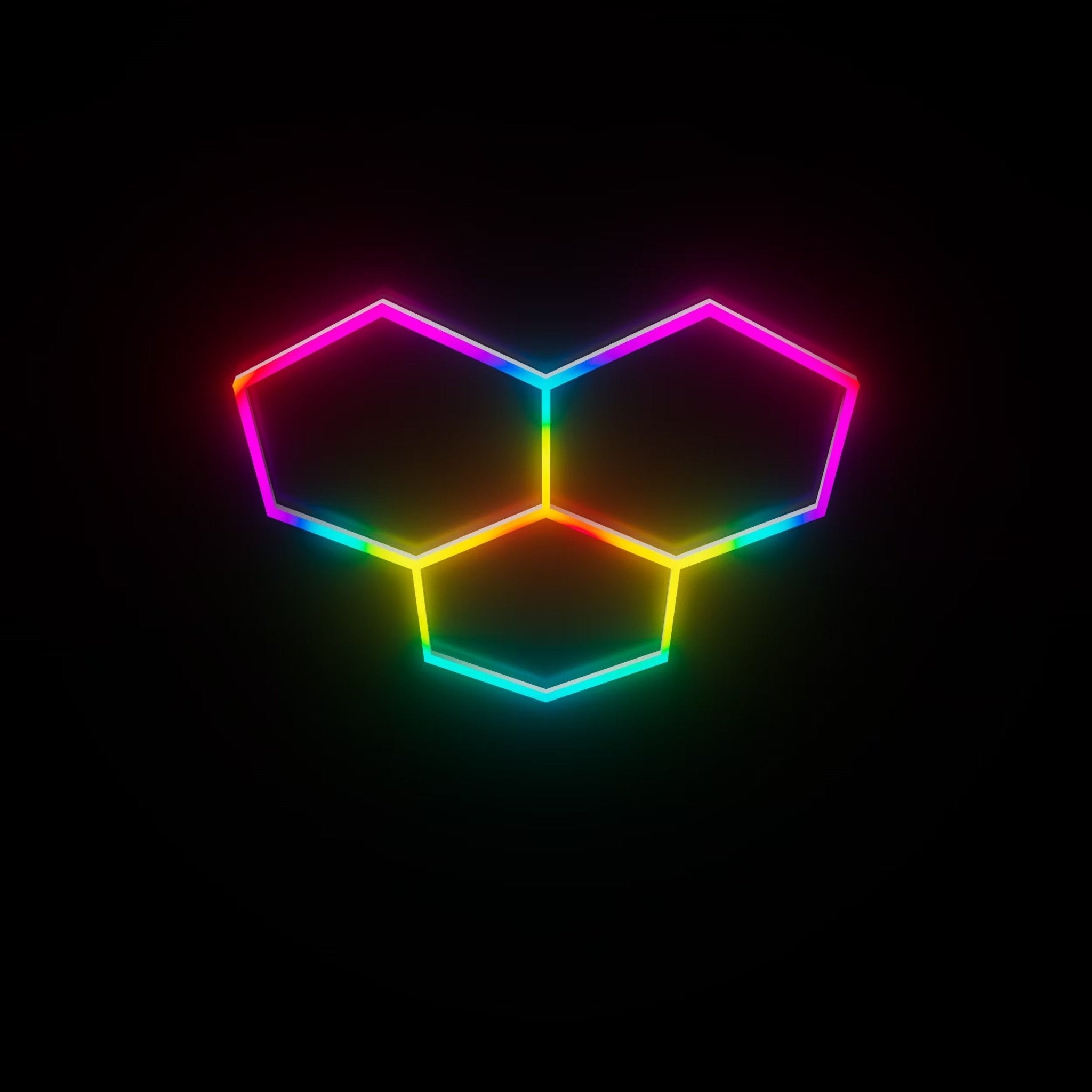 Hexagon RGB Lights 3 Grid System Game Room(1.7m*1.7m) HexSpace