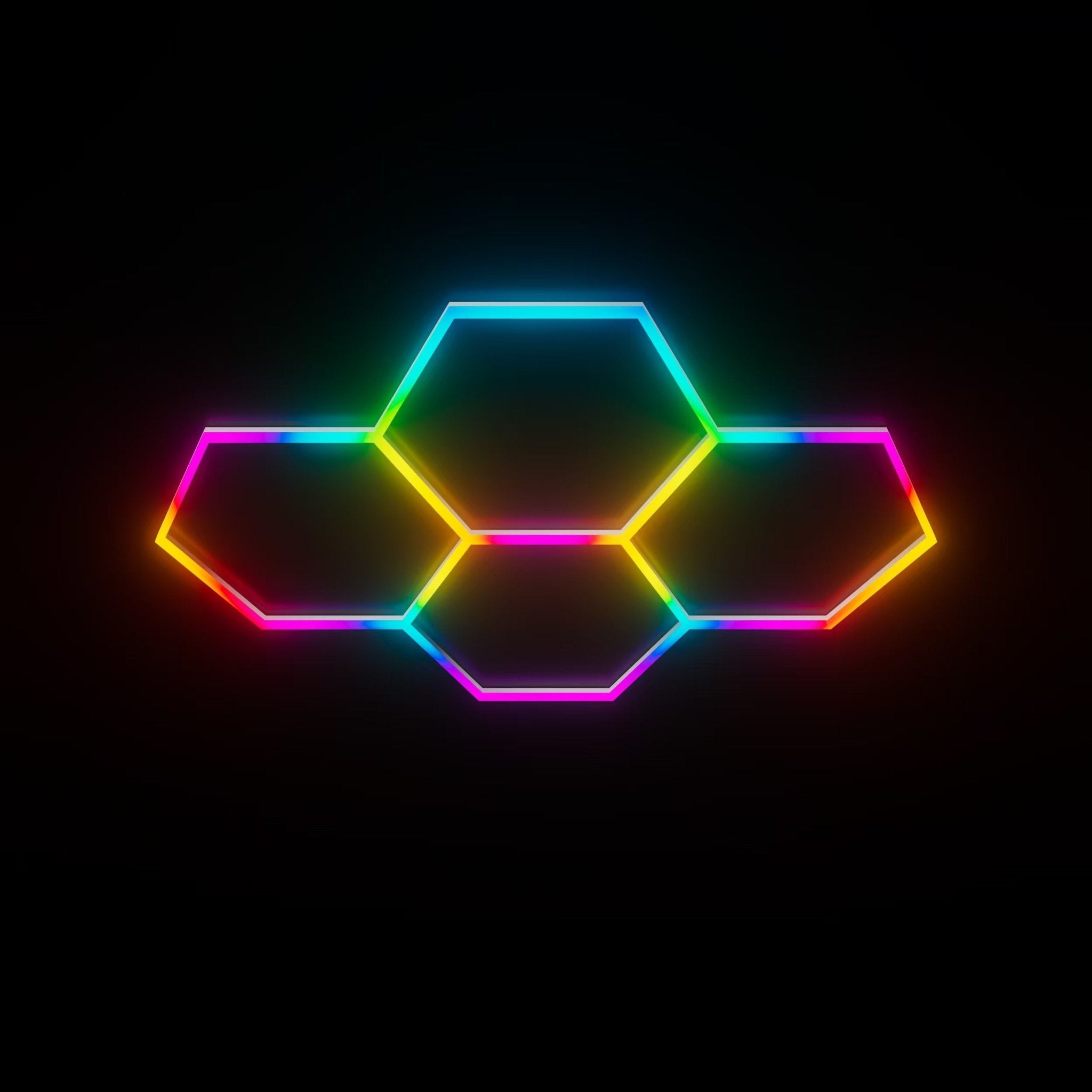 Hexagon RGB Lights - 4 Grid System Game Room(2.4m*1.7m) HexSpace AU